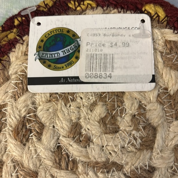 Earth Rugs | Dining | Earth Rugs 5x 5 Round Hand Stenciled Coaster With ...